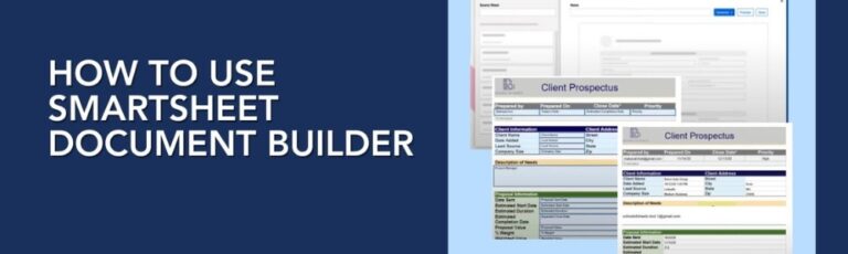 Smartsheet Document Builder | School Of Sheets